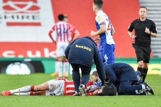 Nick Powell 25 Stoke City Injured Editorial Stock Photo - Stock Image ...
