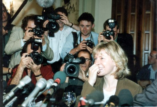 Campaigning Jill Morrell Celebrations After Anguish Editorial Stock ...