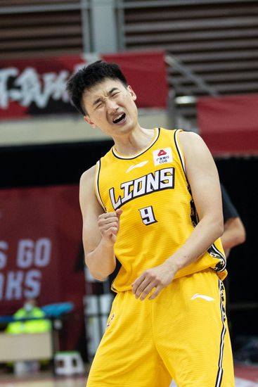Li Jinglong Zhejiang Lions Gestures During Editorial Stock Photo ...