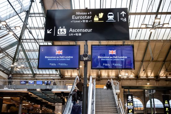 People Enter Boarding Area Eurostar Terminal Editorial Stock Photo ...