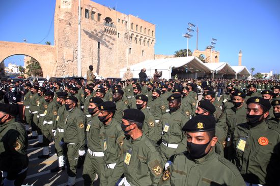 Libyan Soldiers Participate Parade During Celebration Editorial Stock ...