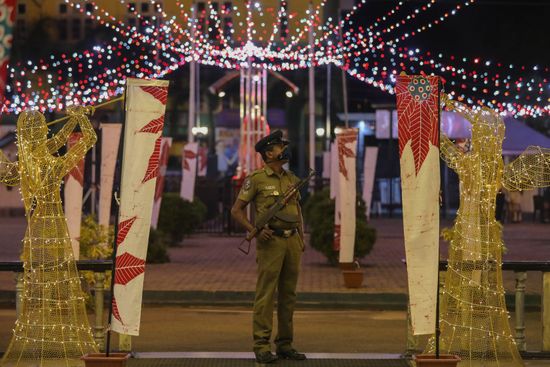 Sri Lankan Police Officer Stands Guard Editorial Stock Photo - Stock ...