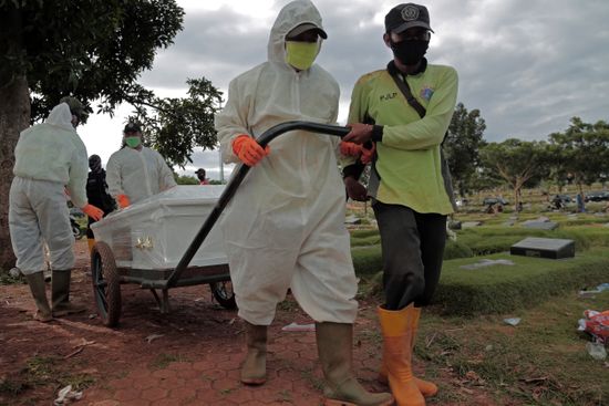 Funeral Worker Wearing Personal Protective Equipment Editorial Stock ...
