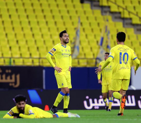 Alnassrs Player Petros 2l Celebrates After Editorial Stock Photo ...