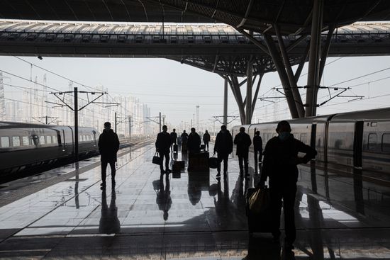 Passengers Walk On Platform After Arriving Editorial Stock Photo ...