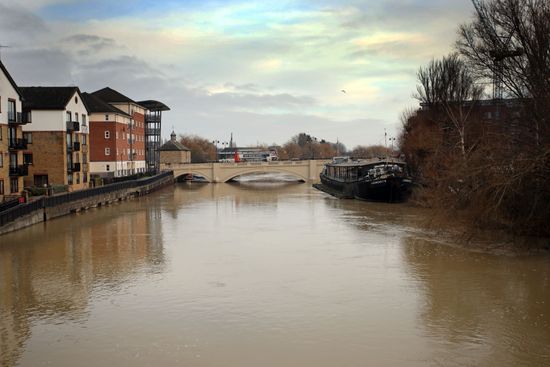 Flooding Still Problem Peterborough Cambridgeshire Embankment Editorial ...