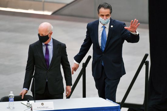Paul Goldberger Governor Andrew Cuomo Holds Editorial Stock Photo ...
