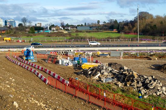 Old Datchet Road Bridge Across M4 Editorial Stock Photo - Stock Image ...