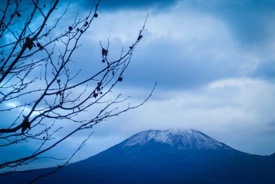 First Snow On Volcano Vesuvius Seen Editorial Stock Photo - Stock Image ...