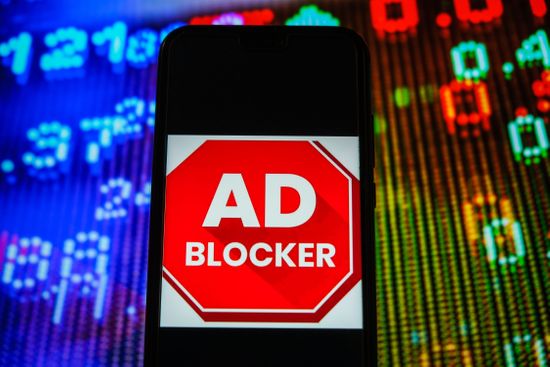 This Photo Illustration Ad Blocker Logo Editorial Stock Photo - Stock ...
