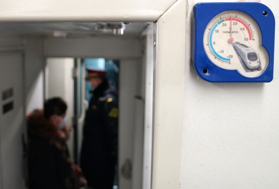 Thermograph Shows Temperature Inside Train K7093 Editorial Stock Photo ...