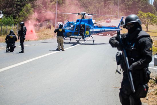 Members Chilean Investigative Police Pdi Carry Editorial Stock Photo ...