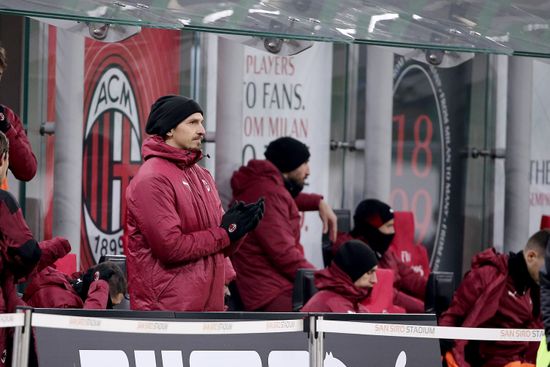 Zlatan Ibrahimovic Ac Milan On Bench Editorial Stock Photo - Stock ...