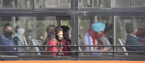 Commuters Wearing Warm Clothes Inside Bus Editorial Stock Photo - Stock ...