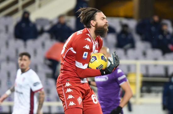 Fiorentinas Goalkeeper Bartlomiej Dragowski Action During Editorial ...
