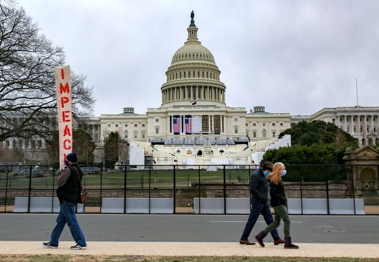 Man Carries Sign Calling Impeachment President Editorial Stock Photo ...