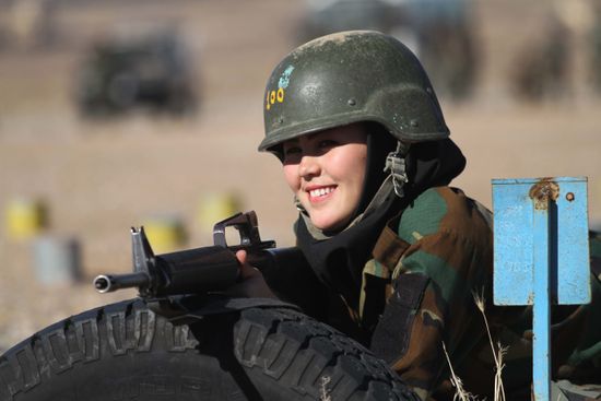 Afghan Female Soldier Attends Training Session Editorial Stock Photo ...