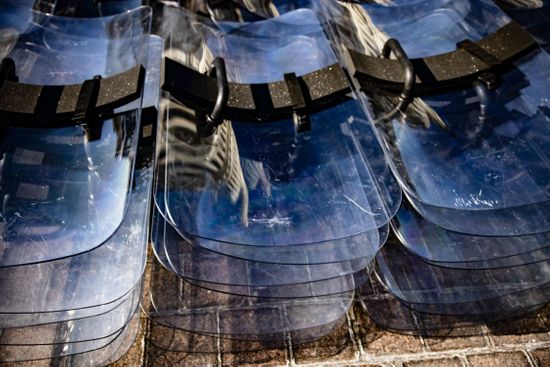 National Guard Soldiers Riot Shields Piled Editorial Stock Photo ...