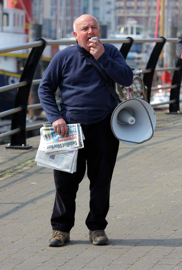 Veteran Socialist Campaigner Andrew Fitton Holding Editorial Stock ...