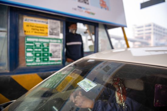 Car Fastag Sticker Passing Through Fastag Editorial Stock Photo - Stock ...