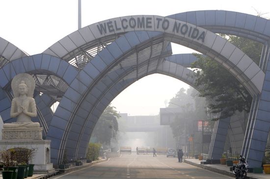 View Noida Gate After Farmers Blocked Editorial Stock Photo - Stock ...