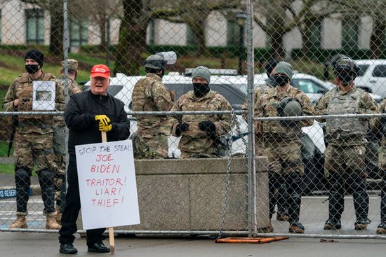 Lone Demonstrator Protesting Presidential Election Stands Editorial ...