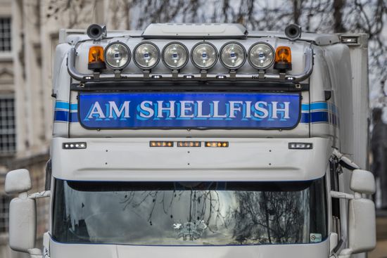 Shellfish Transport Hgv Passes Downing Street Editorial Stock Photo ...