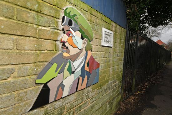 Matthew Byrom Cleans Finished Mosaic an Editorial Stock Photo - Stock ...