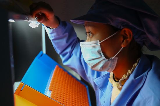 Staff Member Performs Random Sample Check Editorial Stock Photo - Stock ...