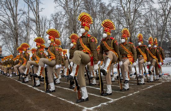 Indian Paramilitary Troopers Wearing Face Masks Editorial Stock Photo ...