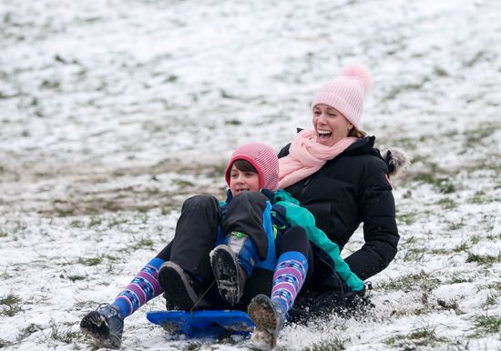 People Sledge Down Hill London Britain Editorial Stock Photo - Stock ...