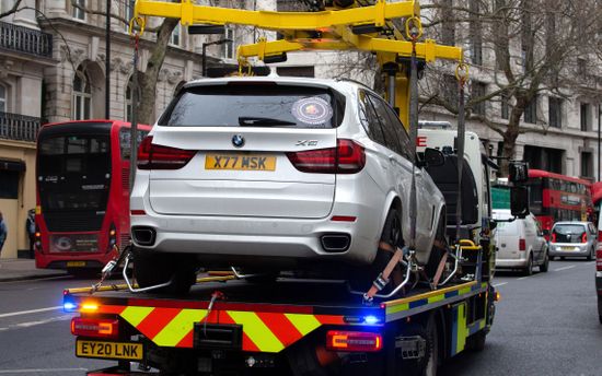 Car Towed Away People London Show Editorial Stock Photo - Stock Image ...