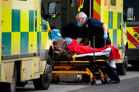 Paramedic Wheels Patient Ambulance Outside Emergency Editorial Stock ...