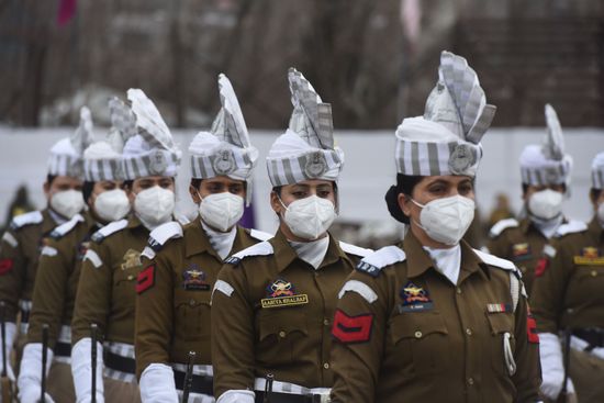 Jammu Kashmir Police Personnel During Republic Editorial Stock Photo ...
