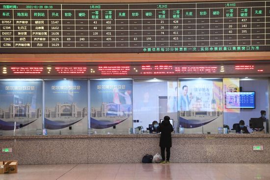 Passenger Buys Ticket Harbin Railway Station Editorial Stock Photo ...