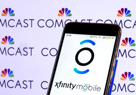 This Photo Illustration Xfinity Mobile Logo Editorial Stock Photo ...