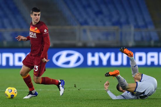 Gianluca Mancini Roma Mattia Zaccagni Verona Editorial Stock Photo - Stock Image | Shutterstock