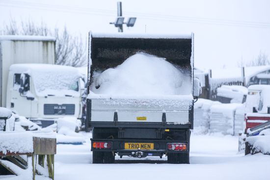 Truck Filled Snow West Yorkshire Heavy Editorial Stock Photo - Stock ...