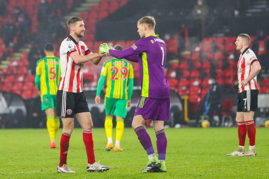 Chris Basham Sheffield United Aaron Ramsdale Editorial Stock Photo ...