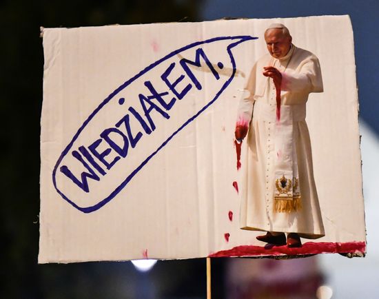 Placard Image Pope John Paul Ii Editorial Stock Photo - Stock Image ...