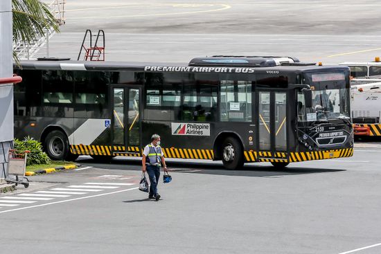 Shuttle Bus Philippine Airlines Pal Seen - Foto de stock de contenido ...