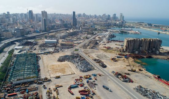 Picture Taken Drone Shows Destroyed Port Editorial Stock Photo - Stock ...