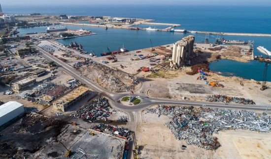 Picture Taken Drone Shows Destroyed Port Editorial Stock Photo - Stock ...