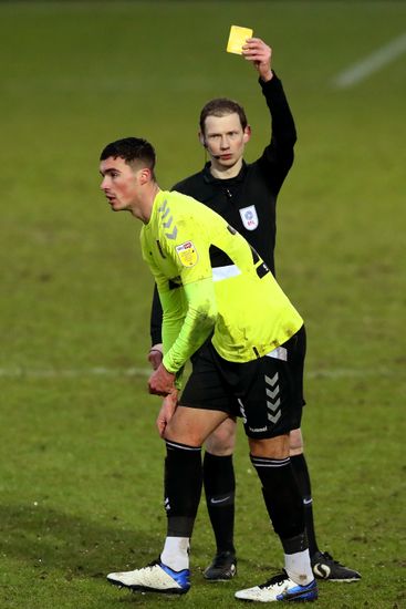 Referee Peter Wright Shows Yellow Card Editorial Stock Photo - Stock ...