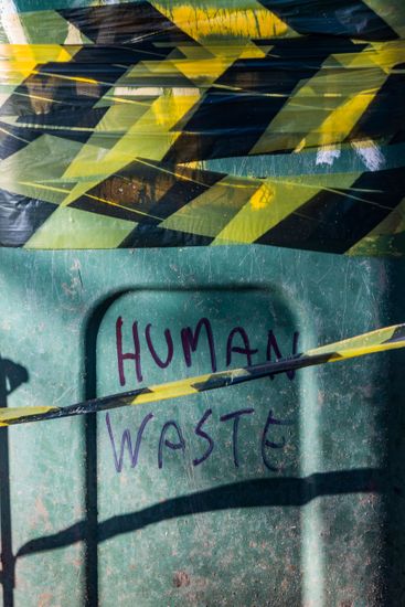 Human Waste Bin Outside Bailiffs Dig Editorial Stock Photo - Stock ...