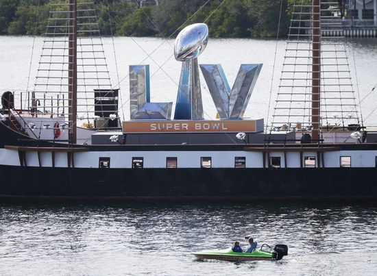 Super Bowl Lv Logo Stands On Editorial Stock Photo - Stock Image ...