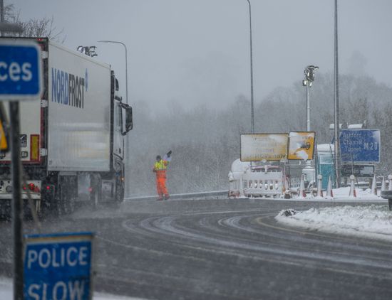 Beast East Twoan Amber Snow Warning Editorial Stock Photo - Stock Image ...