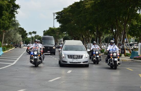 Motorized Police Escort Funeral Procession Slain Editorial Stock Photo ...