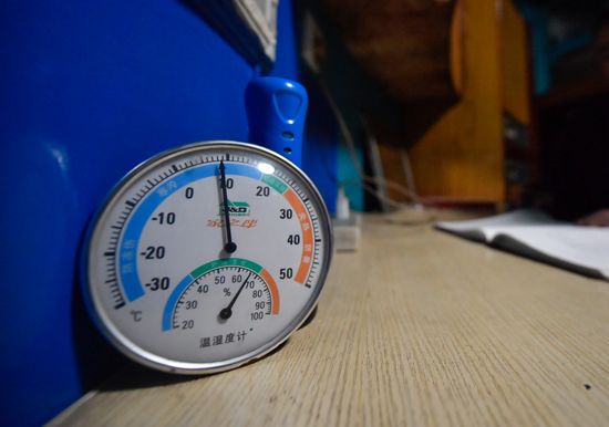 Hygrothermograph Recording Low Temperatures High Humidity Editorial ...