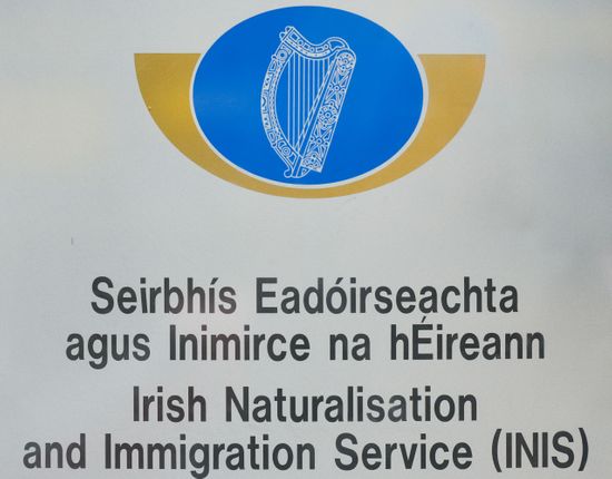 Sign Irish Naturalisation Immigration Service Seen Editorial Stock ...